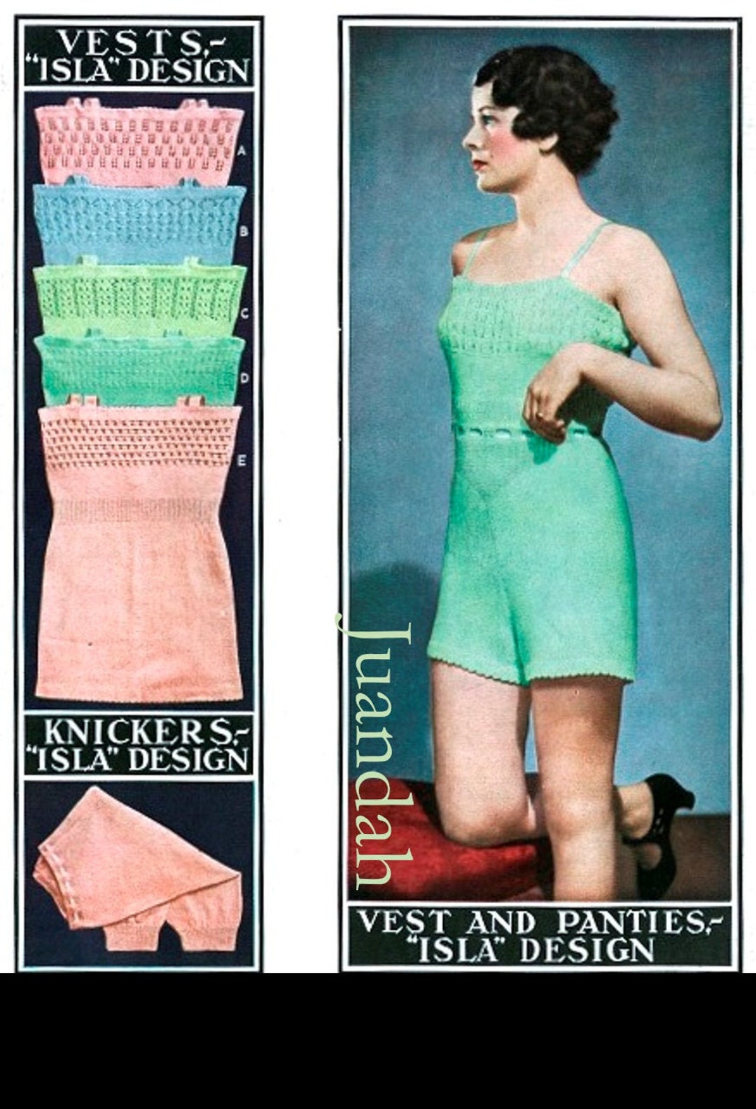 Entire PDF Book of Antique Knitting Patterns, 10 X Elegant 1930s ...
