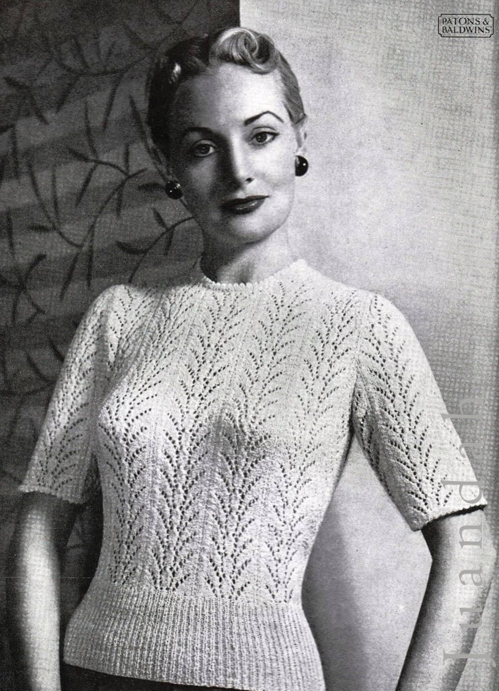 Vintage PDF Book of Knitting Patterns, 1940s Fashion, Women's Knits, 6 ...