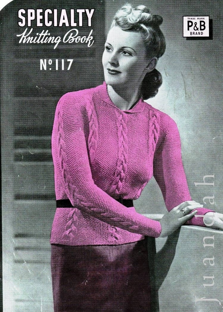 PDF Book of Rare Vintage Knitting Patterns, 1940s Style, 8 Patterns ...