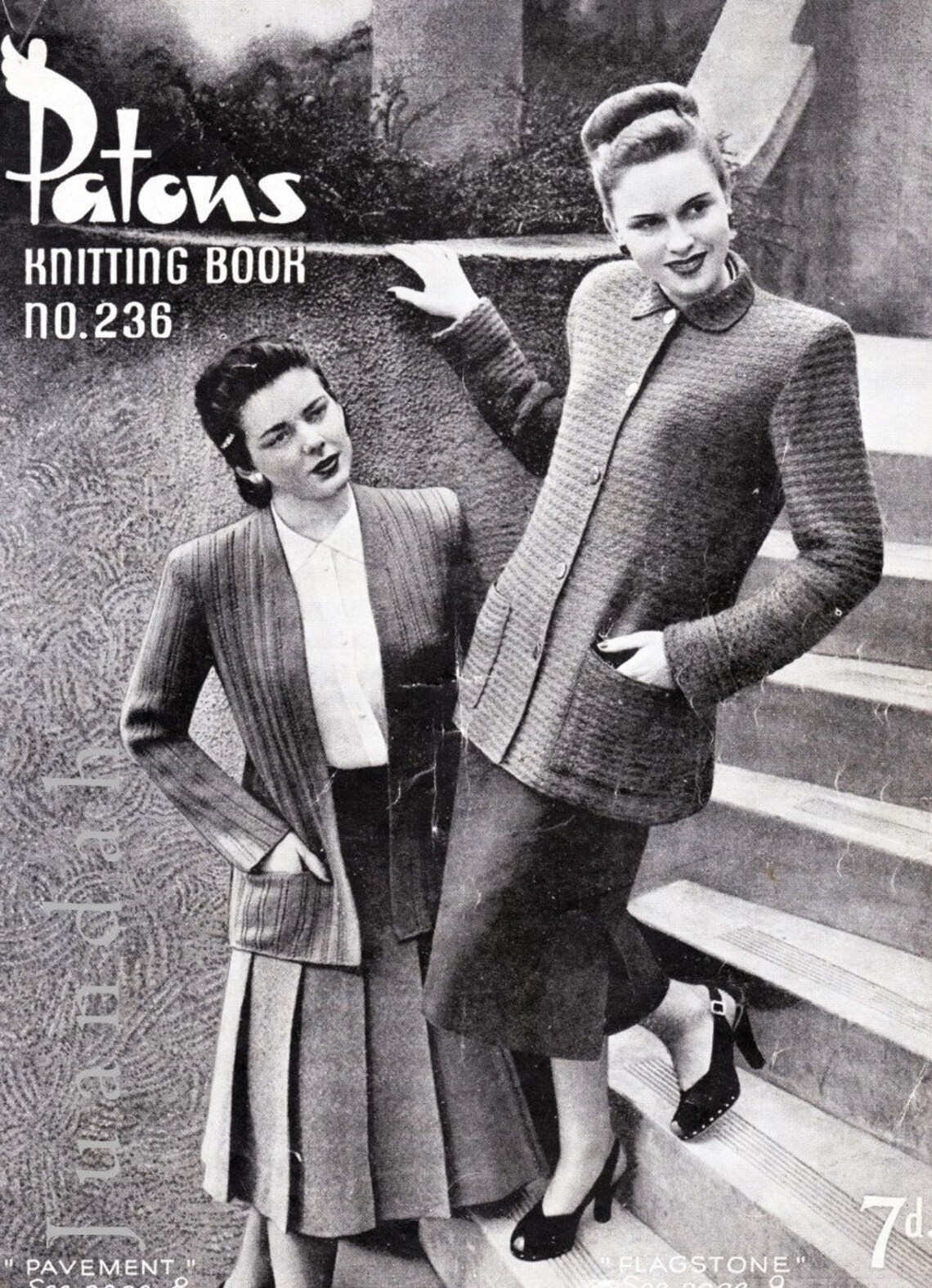 Vintage Knitting Patterns, 1940s Fashion, Women's Knits, 7 Knitting ...