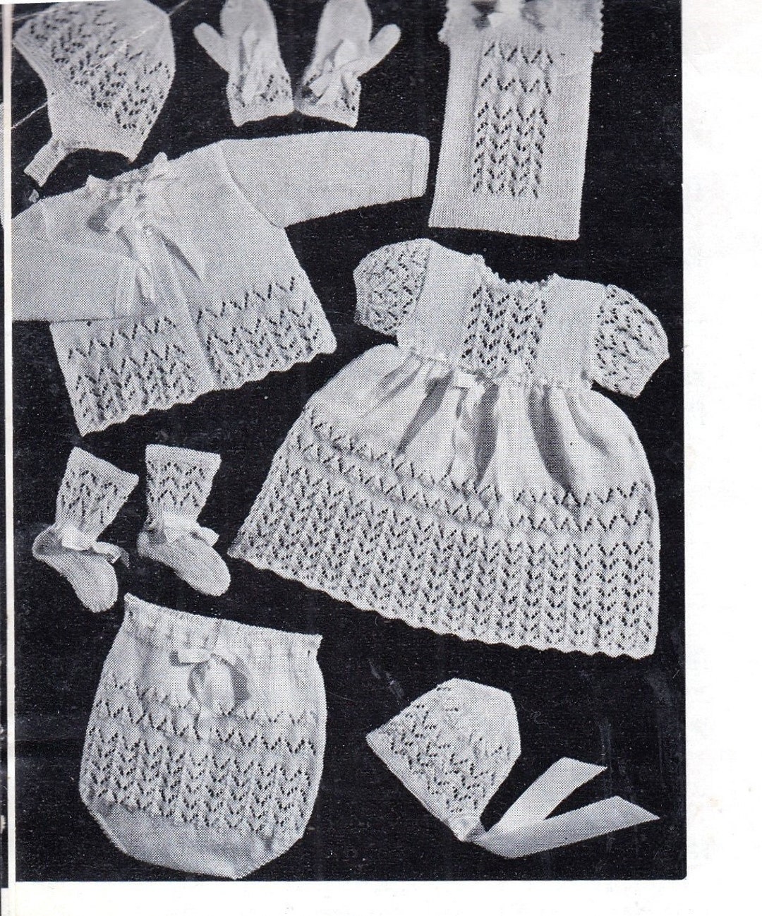 Book of Baby Layettes Knitting Patterns Vintage 50s Designs - Etsy