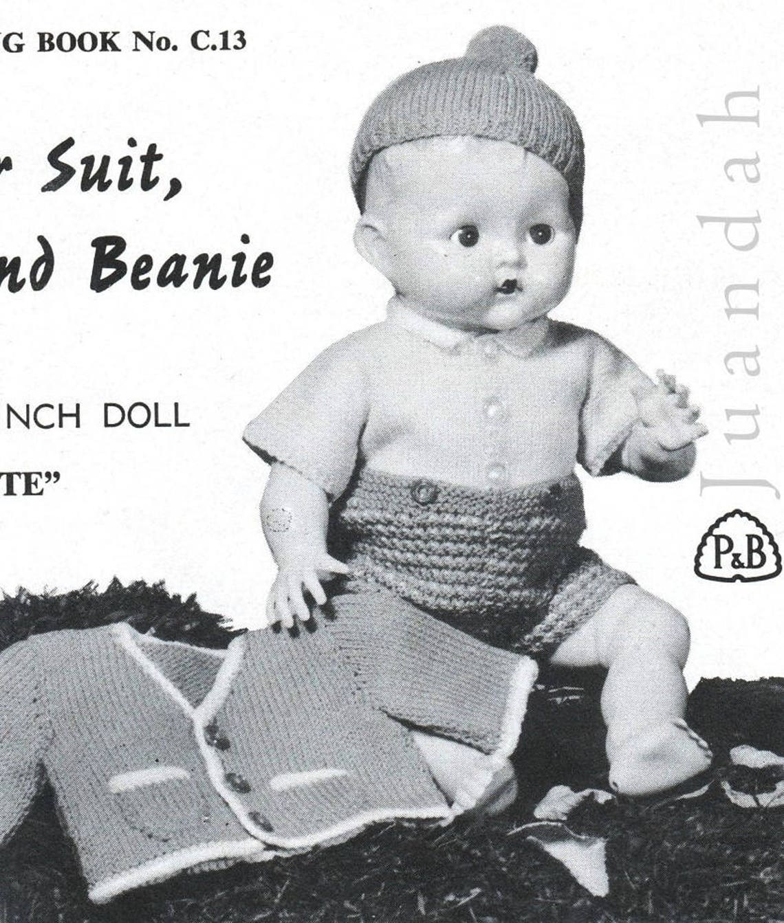 Book of Knitted Dolls' Clothes Patterns, 10 Vintage Patterns, for 10 to ...