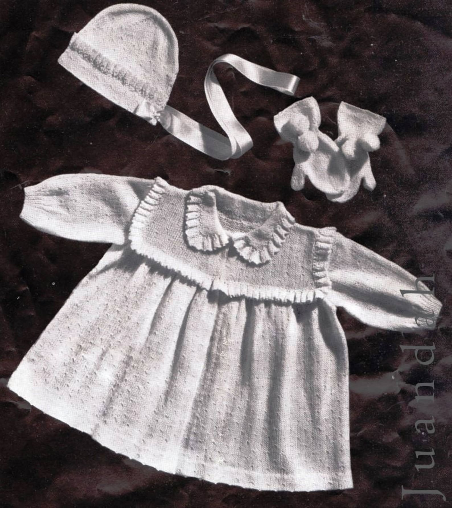 Vintage Baby Knits, 1950s Knitting Patterns, 5 PDF Patterns, Matinee ...