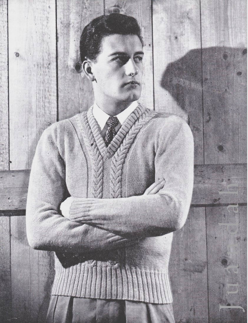 Entire Book of Vintage Men's Knits, 9 Knitting Patterns, Instant ...