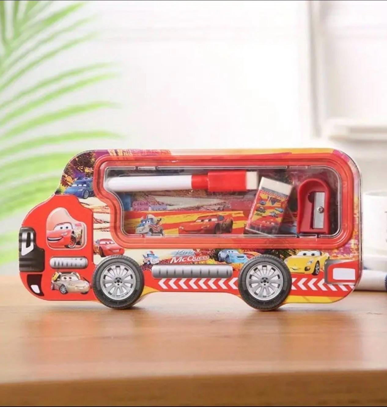 Cute Cartoon Bus Pencil Case Complete Stationery Set for Kids Ideal for ...