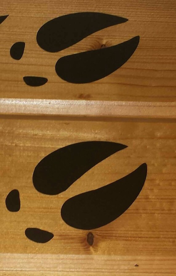 Items similar to Vinyl decals, deer tracks, wall stickers, black ...