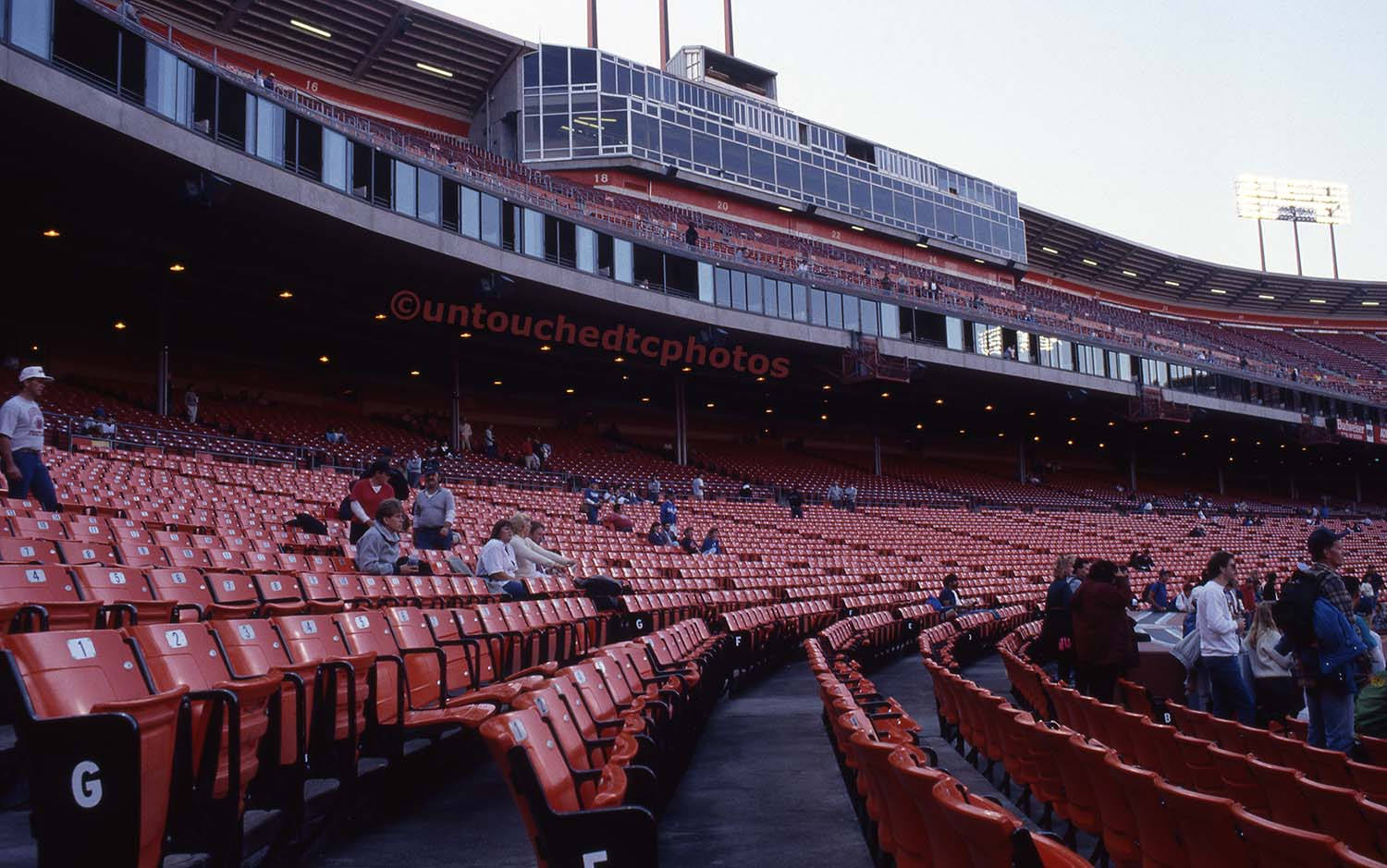 Candlestick Park Stadium Lower Box Seat Section With the Press Area in ...