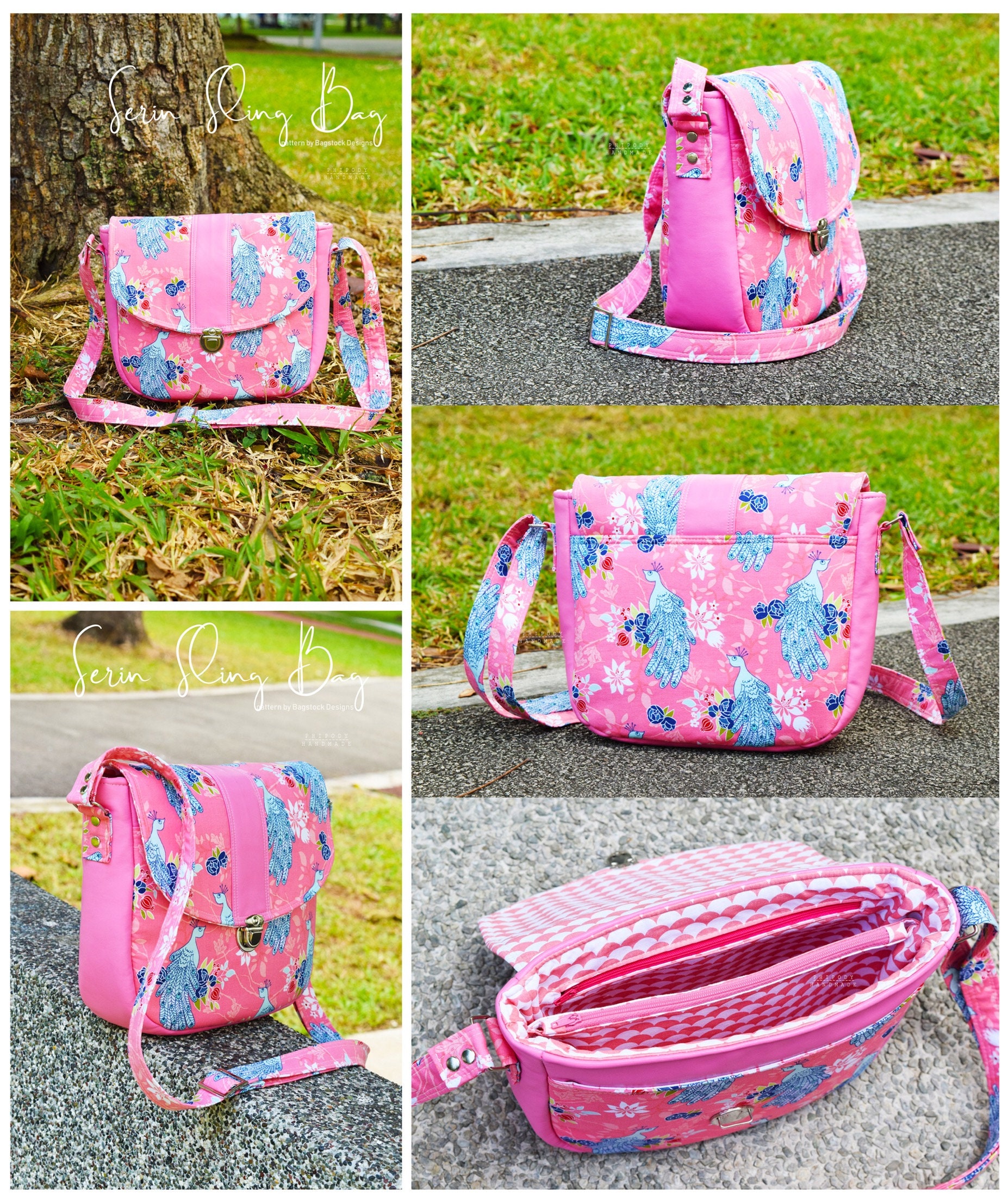 Serin Sling Bag Bagstock Sewing Pattern PDF Sewing Pattern - Etsy Norway