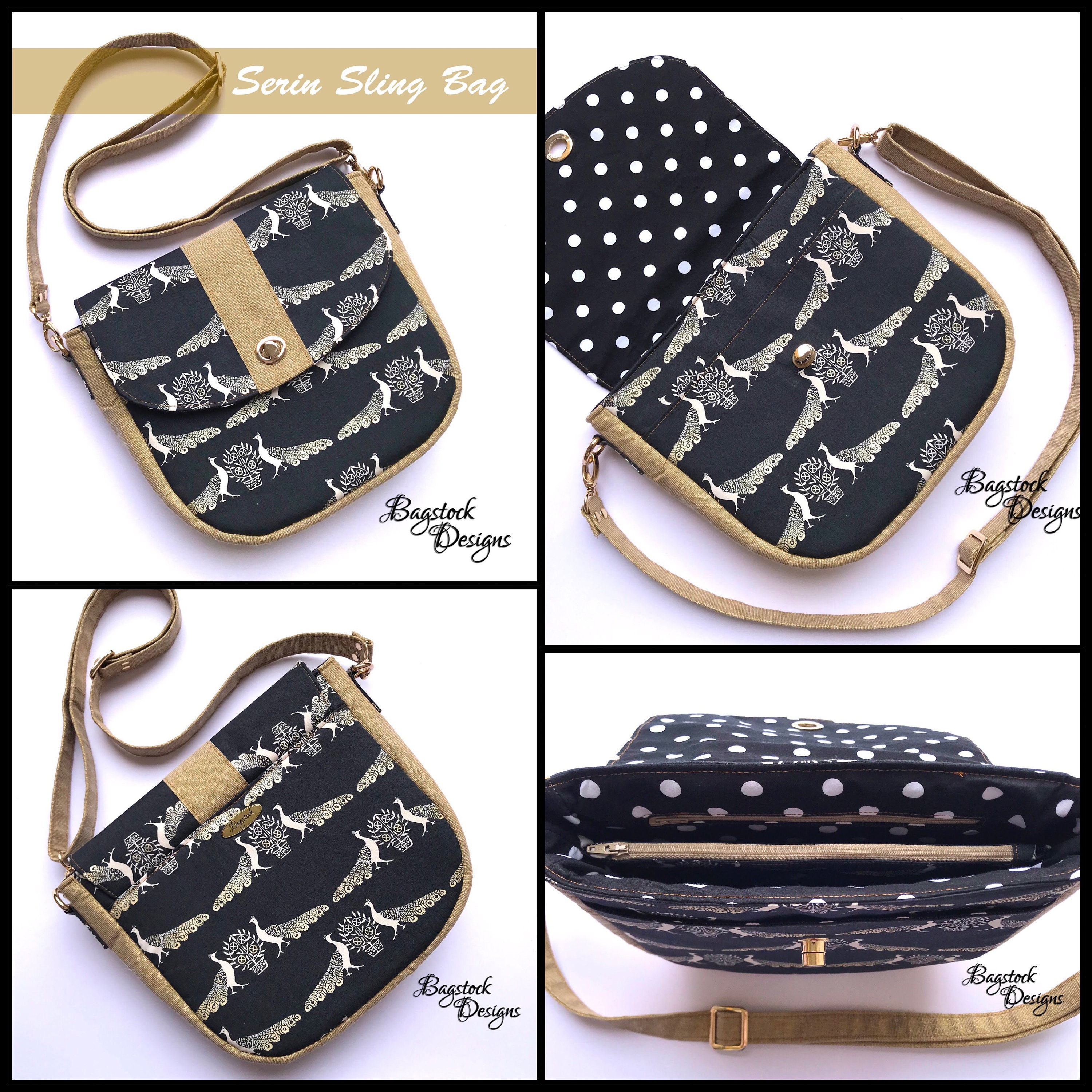 Serin Sling Bag Bagstock Sewing Pattern PDF Sewing Pattern - Etsy Norway