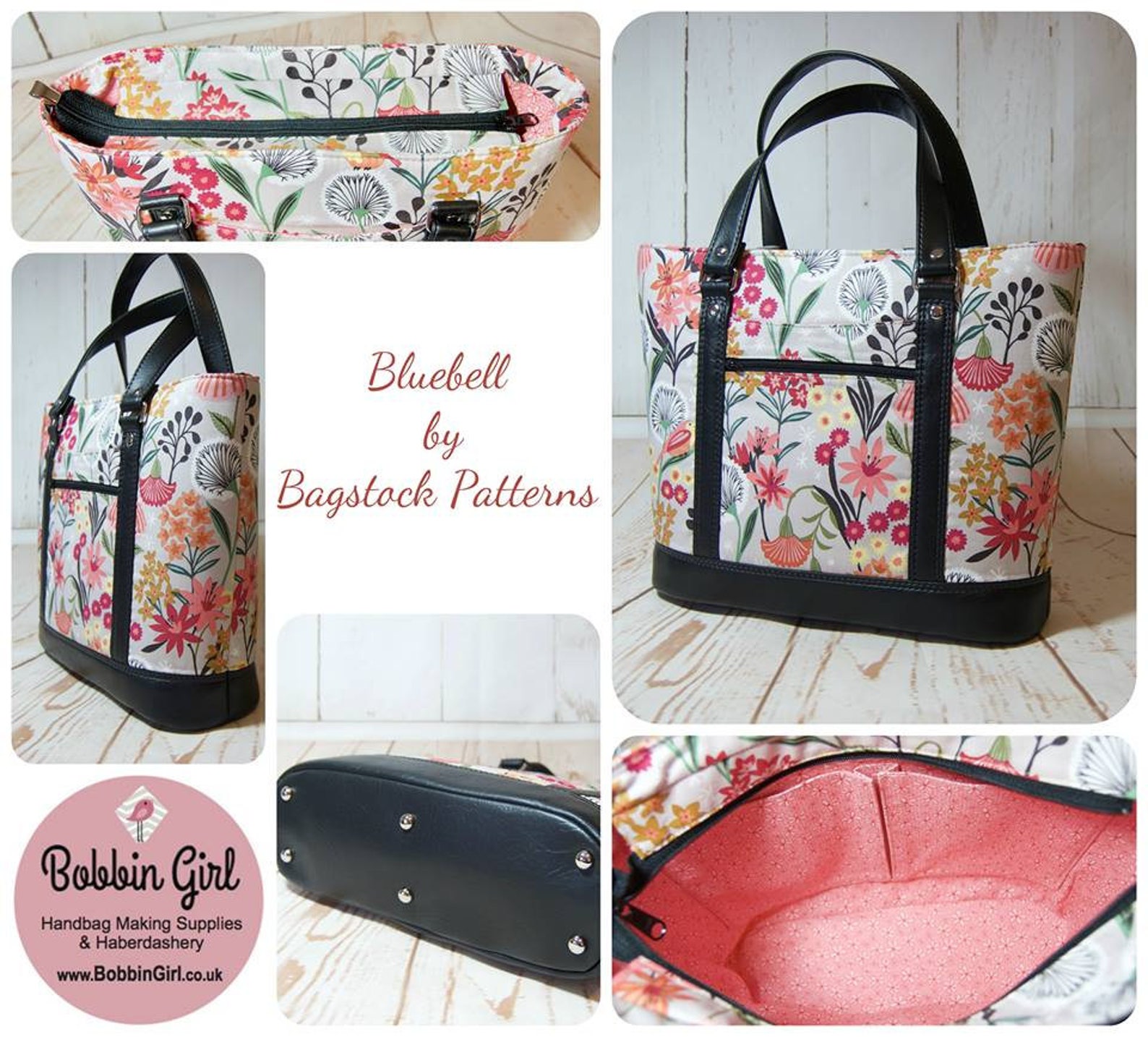 The Bluebell Tote & Handbag PDF Sewing Pattern Bagstock - Etsy