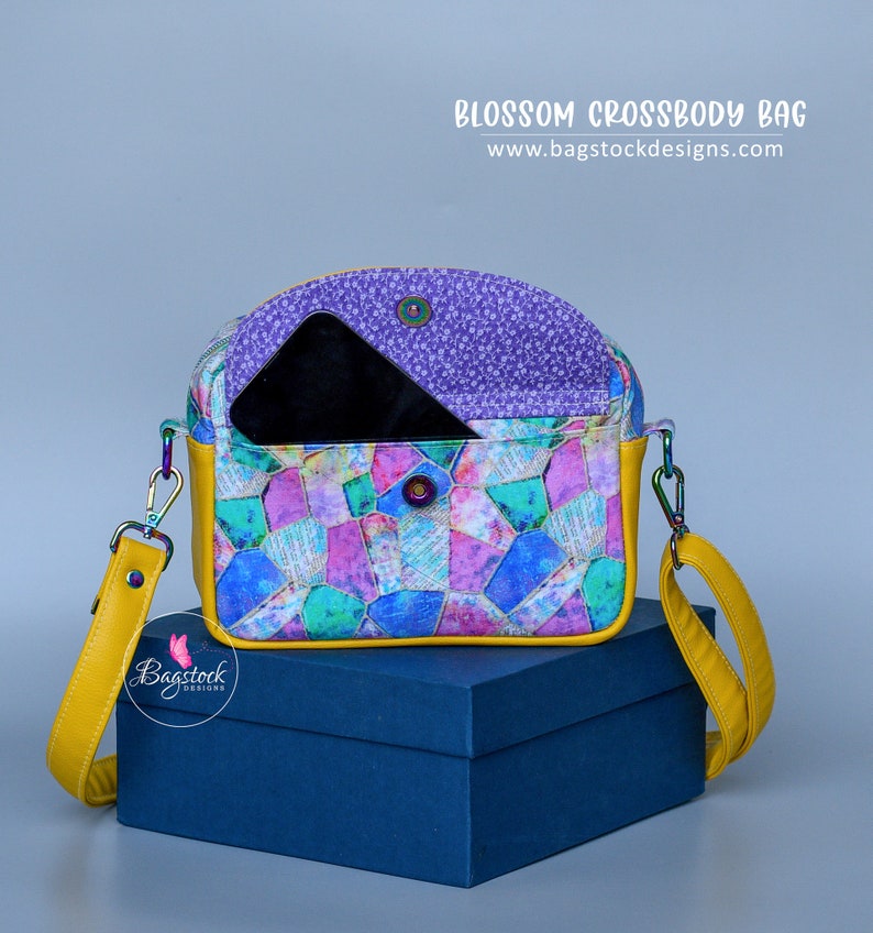 Blossom Crossbody Bag Bagstock Sewing Pattern PDF Sewing - Etsy
