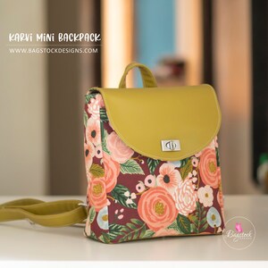 Karvi Mini Backpack - Bagstock Sewing Pattern, PDF Sewing Pattern - Etsy