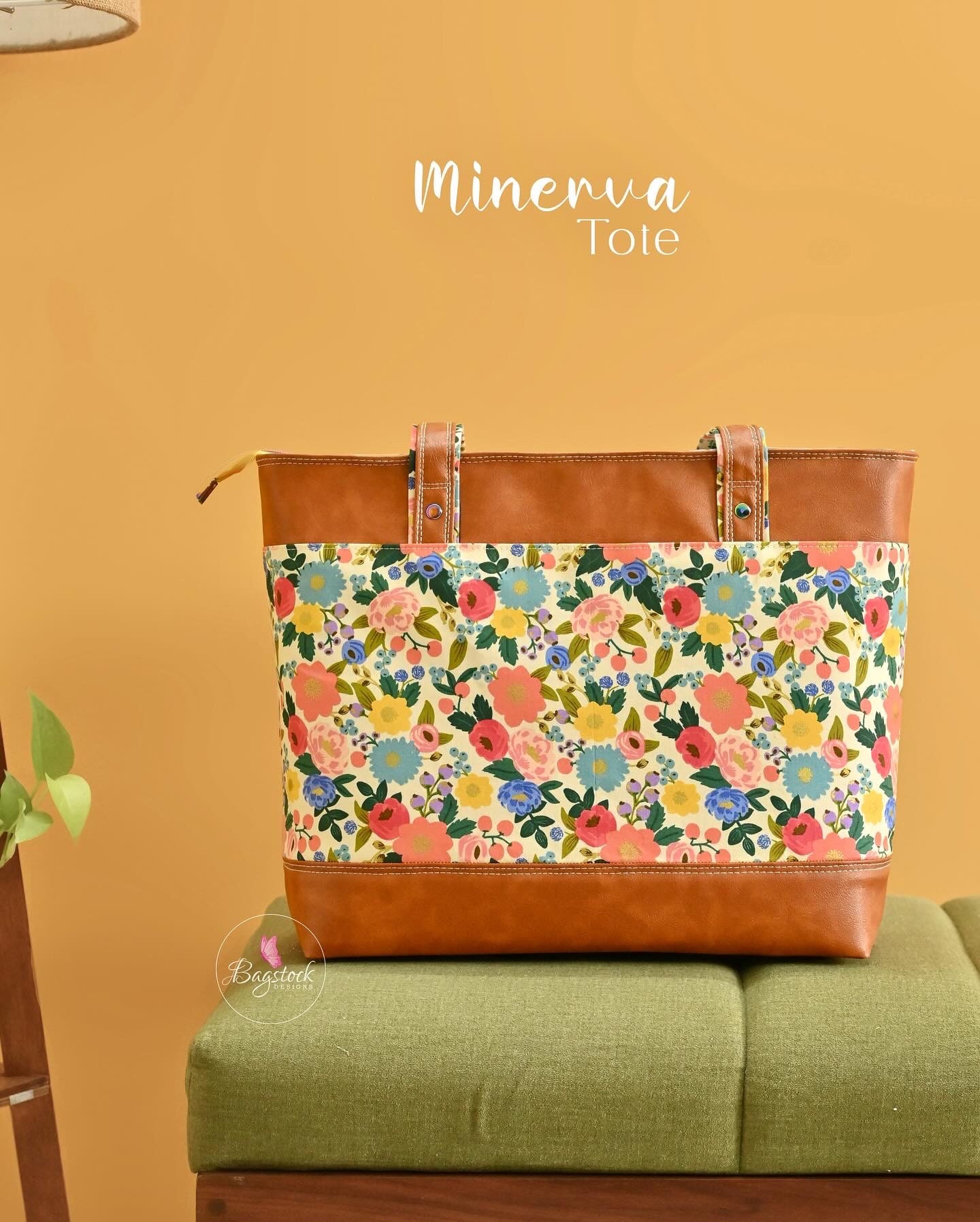Minerva Tote Bag Sewing Pattern - Bagstock Designs (PDF Pattern) - DIY ...