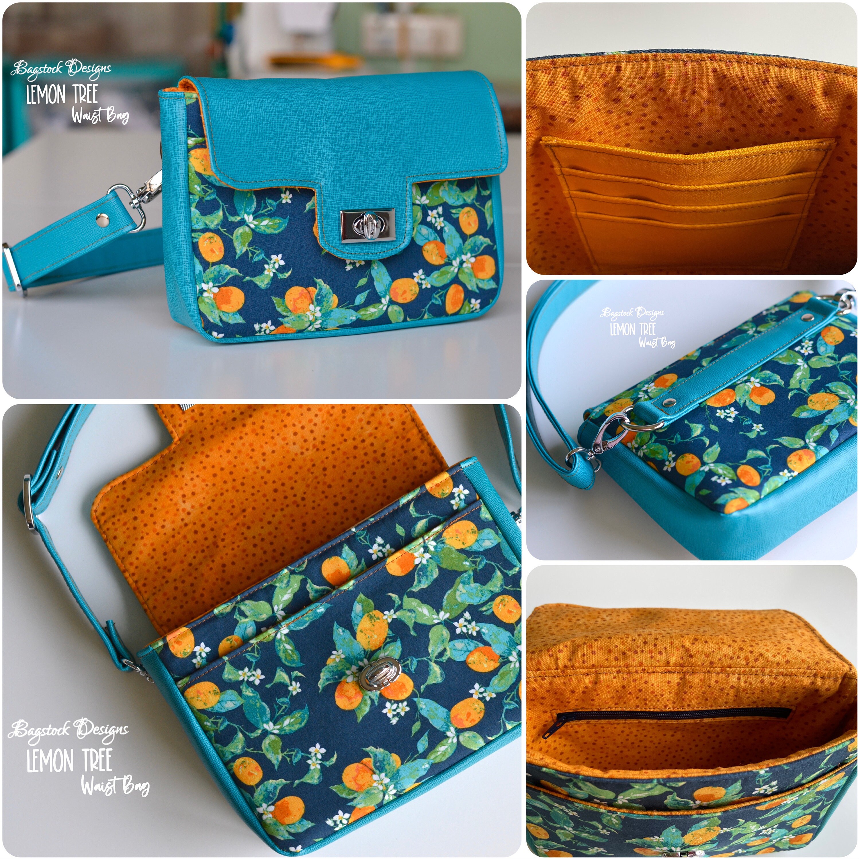 Lemon Tree Waist Bag - Bagstock Sewing Pattern, PDF Sewing Pattern - Etsy