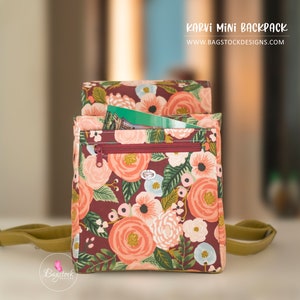 Karvi Mini Backpack - Bagstock Sewing Pattern, PDF Sewing Pattern - Etsy