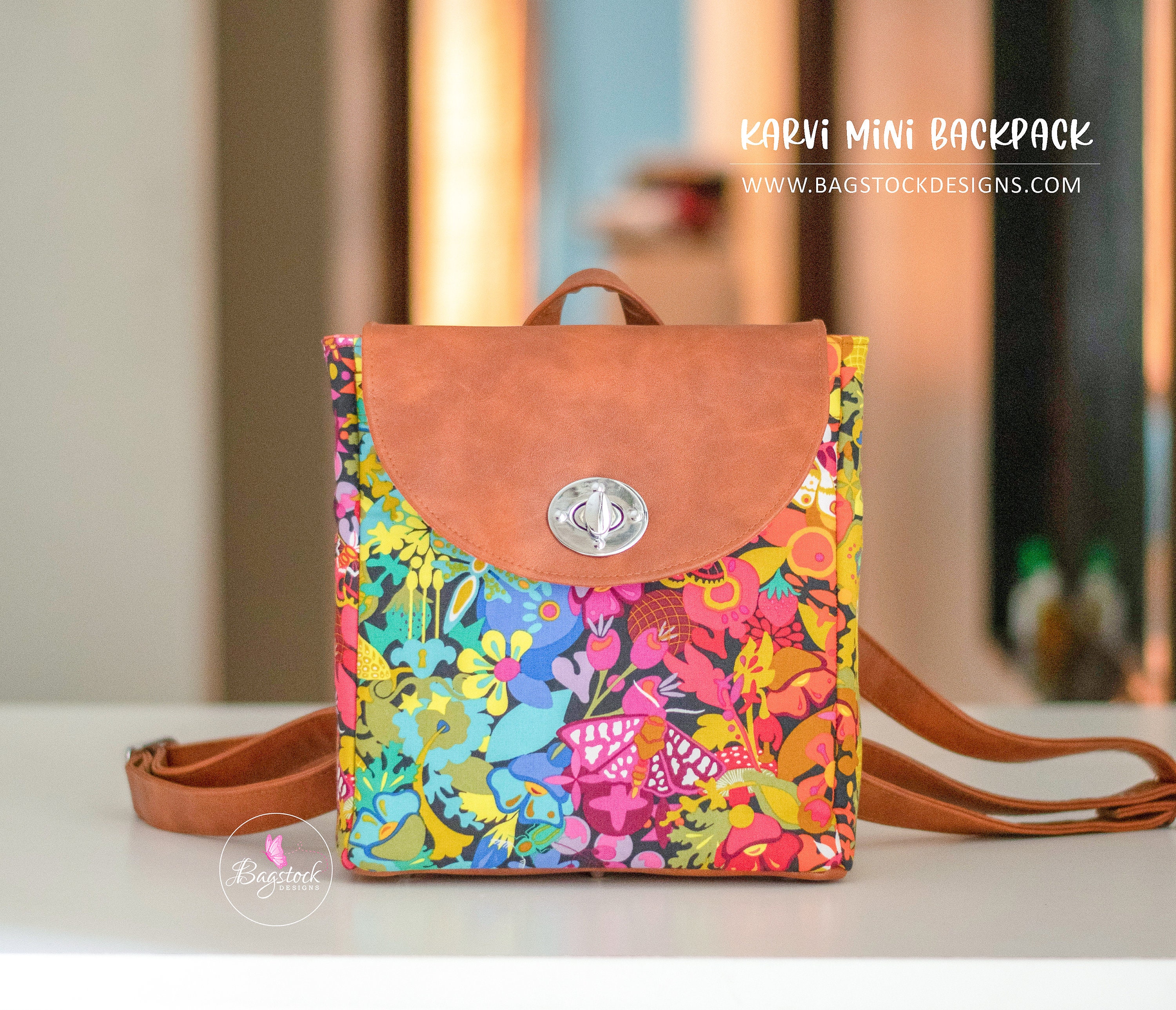 Karvi Mini Backpack - Bagstock Sewing Pattern, PDF Sewing Pattern - Etsy