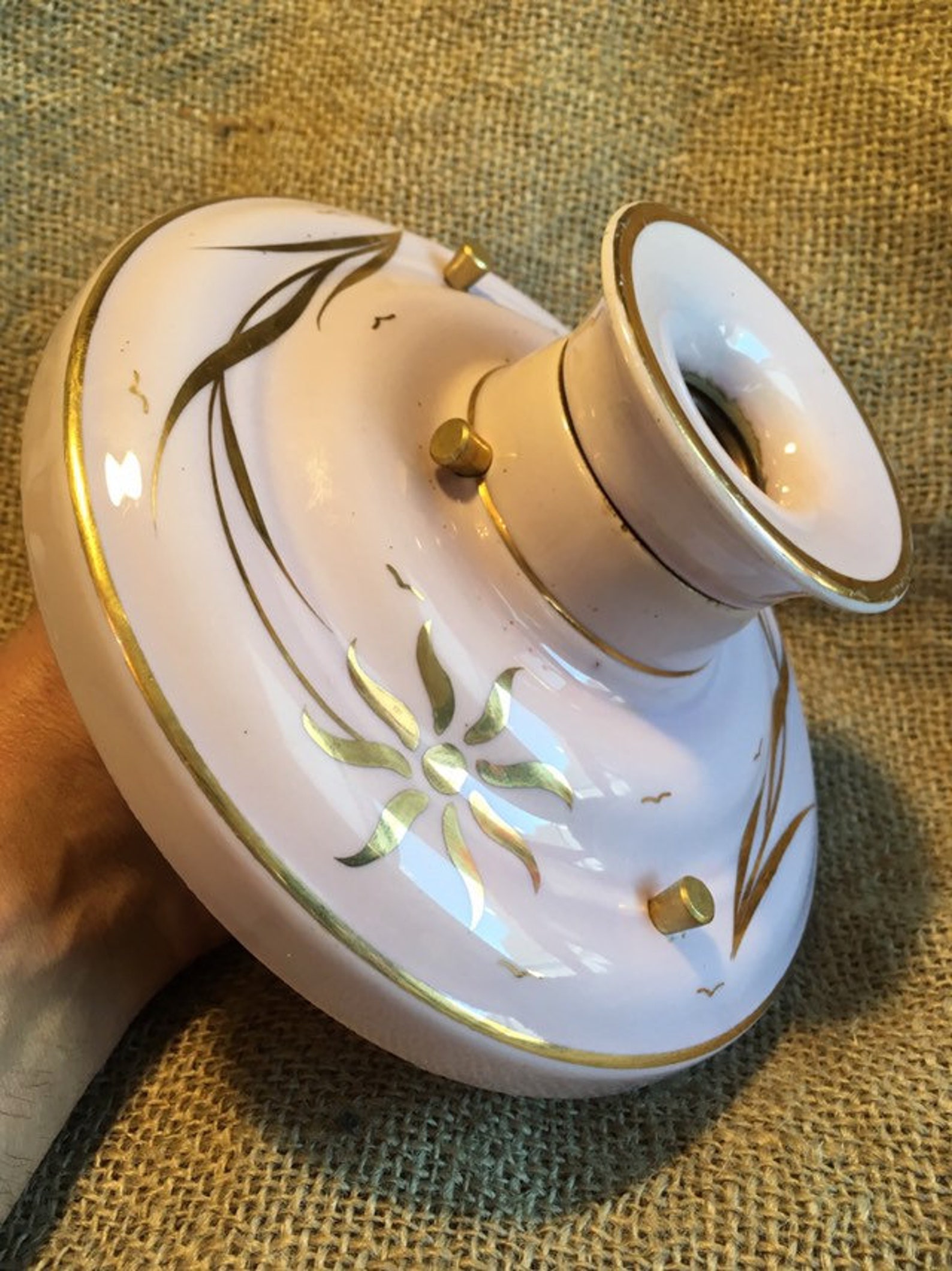Antique Porcelain Single Bulb Ceiling Light Fixture Lavender - Etsy