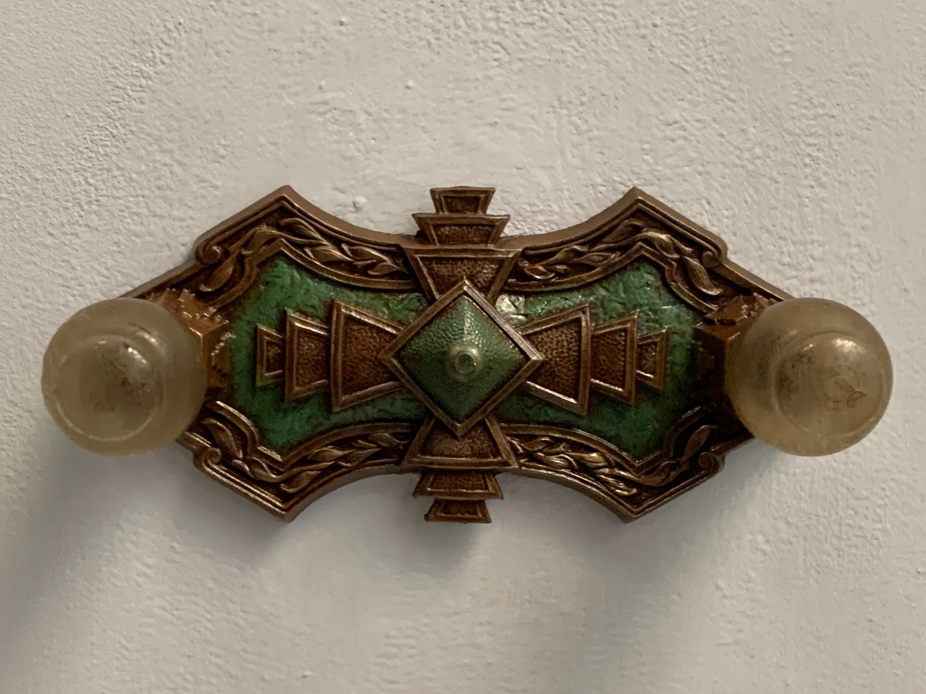 Antique Art Deco Flush Mount Ceiling Light Fixture, 1910's Merkel ...