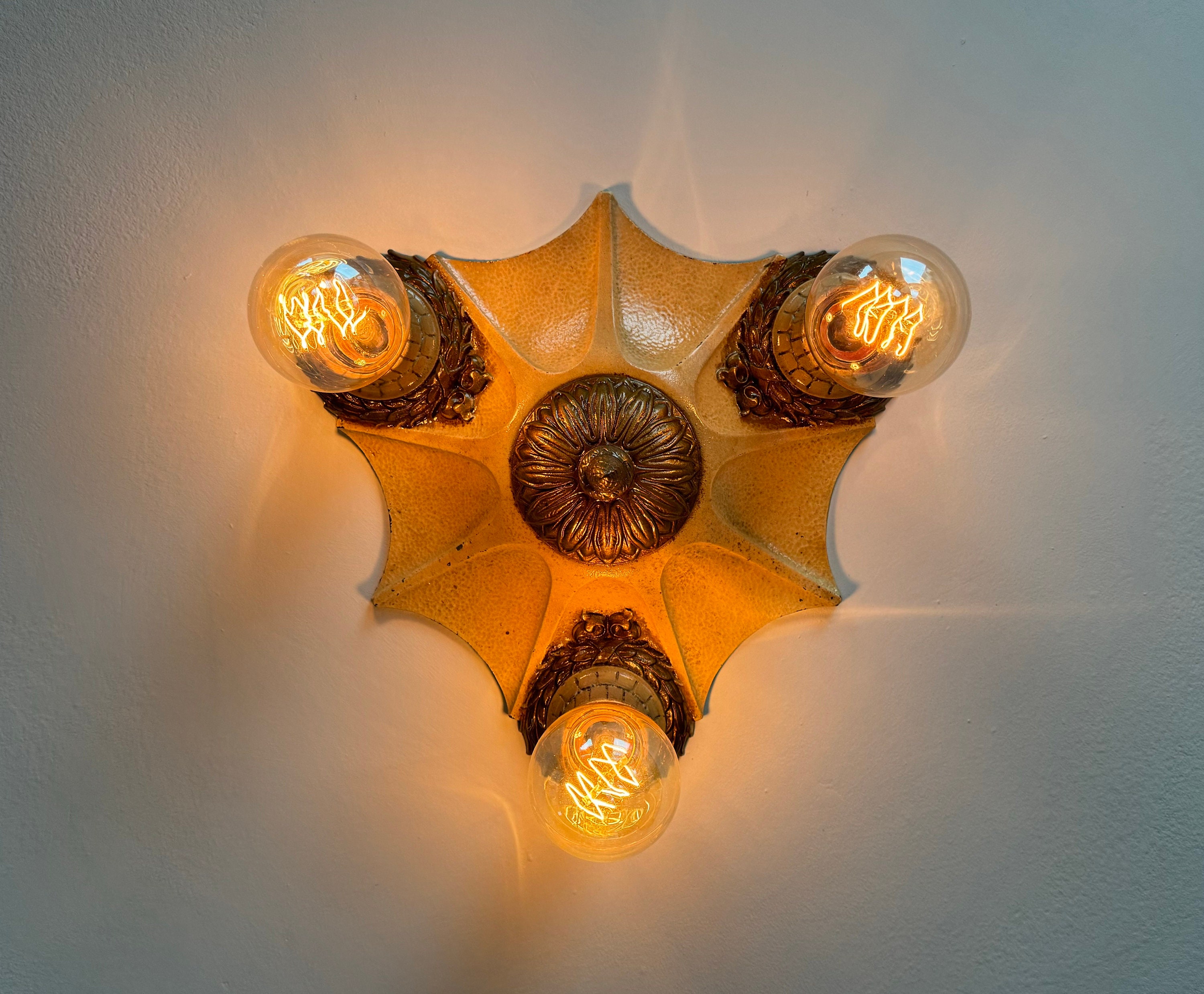 Flush Mount Cast Iron Ceiling Light, 1920's Art Deco, Markel Web Design ...