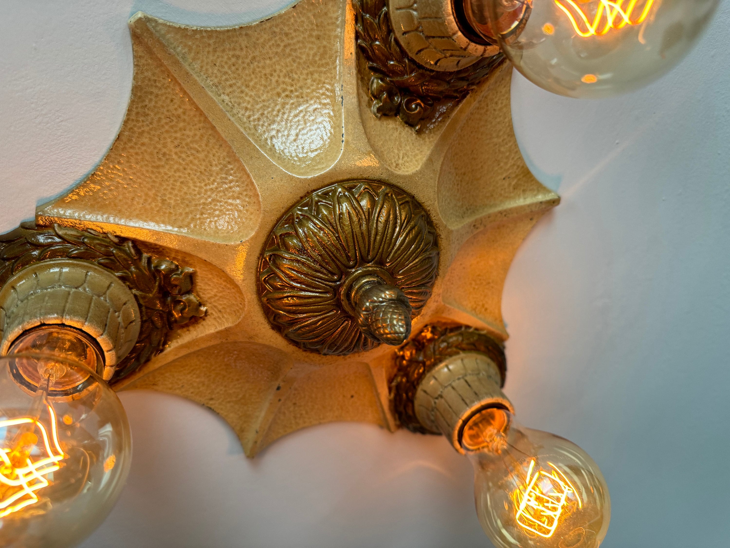 Flush Mount Cast Iron Ceiling Light, 1920's Art Deco, Markel Web Design ...
