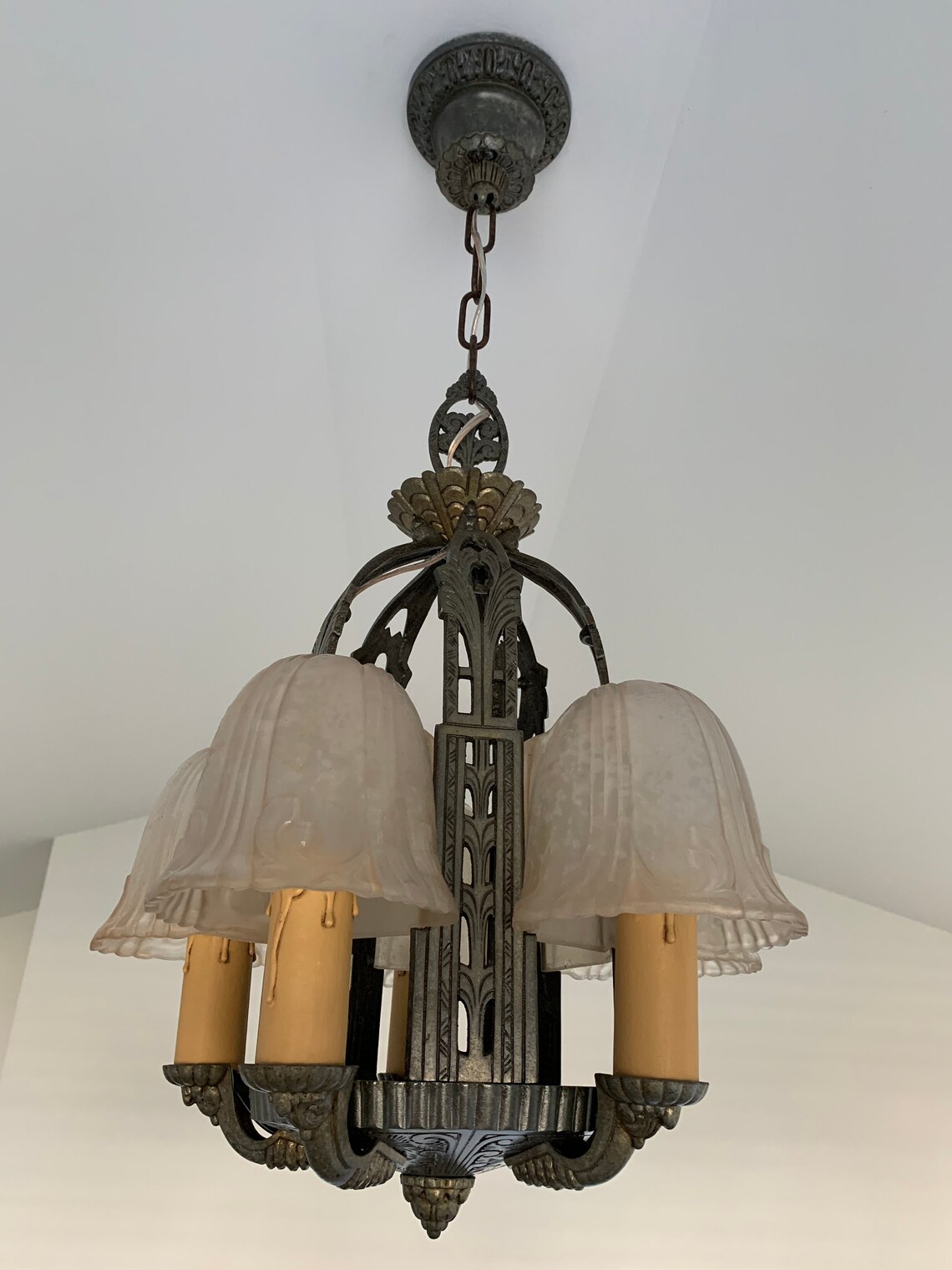 Hanging Riddle Company Slip Shade Chandelier Ceiling Fixture - Etsy