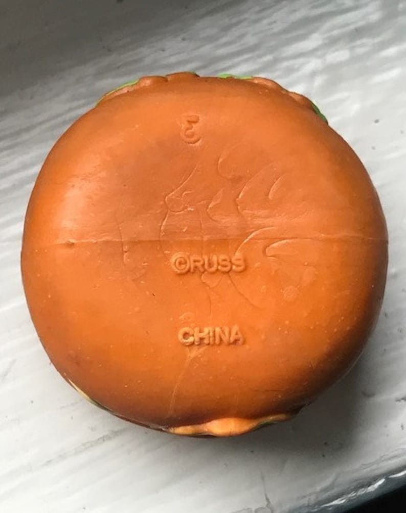 Vintage Russ 1980's Collectible Cheeseburger Eraser With Lettuce ...