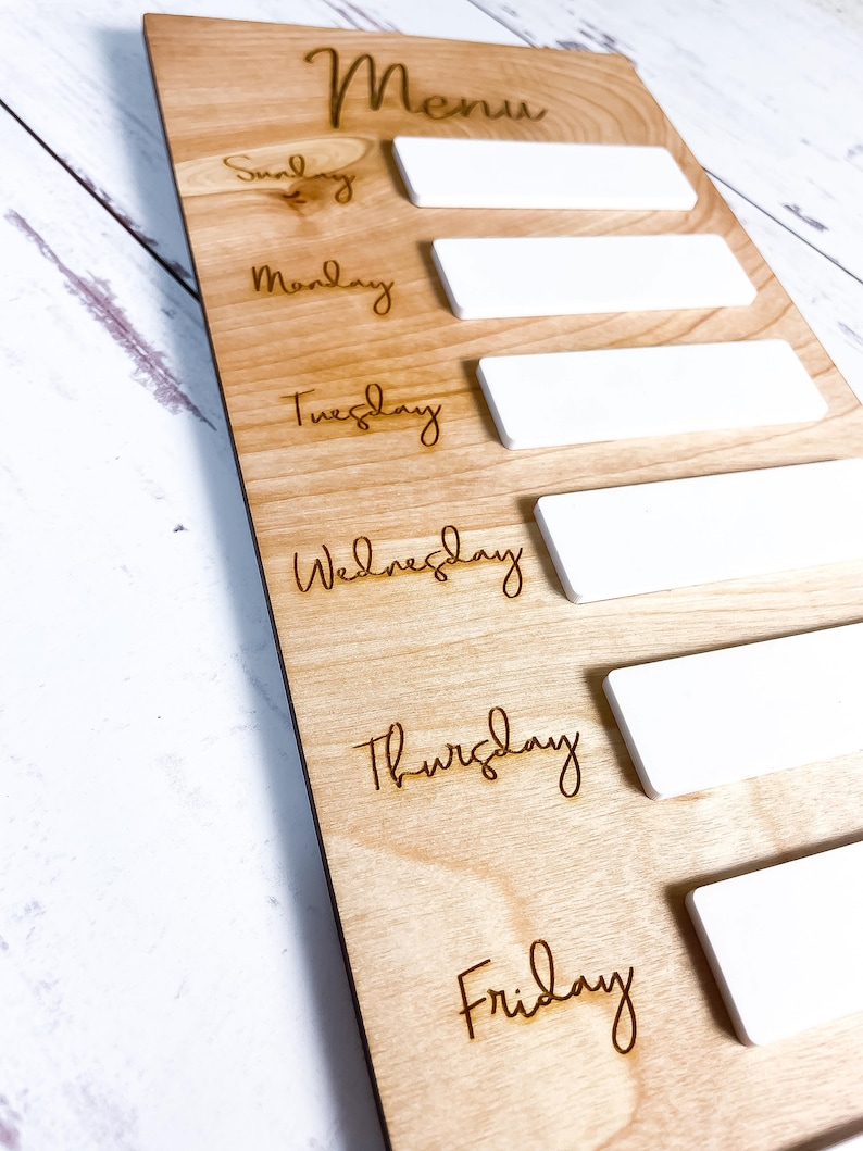 Weekly Menu Food Planning Board - Etsy