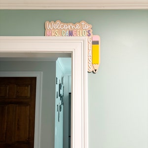 Classroom Doorframe Sign, Classroom Door Sign, Teacher Door Hanger Sign ...