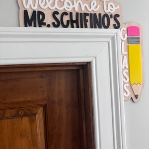Classroom Doorframe Sign, Classroom Door Sign, Teacher Door Hanger Sign ...