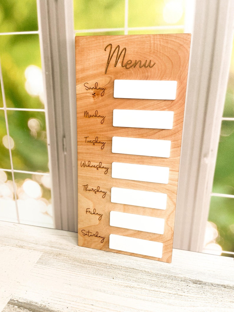 Weekly Menu Food Planning Board - Etsy