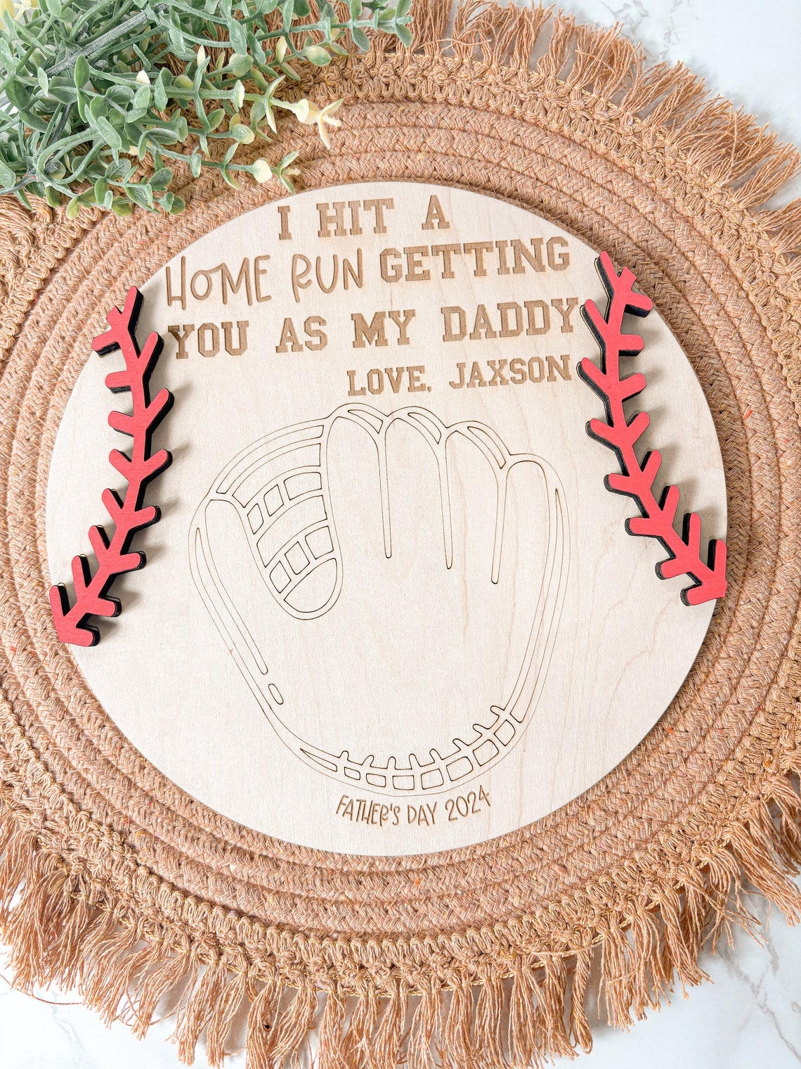 Baseball Handprint Sign for Fathers Day, Baseball Mitt Catchers Glove ...