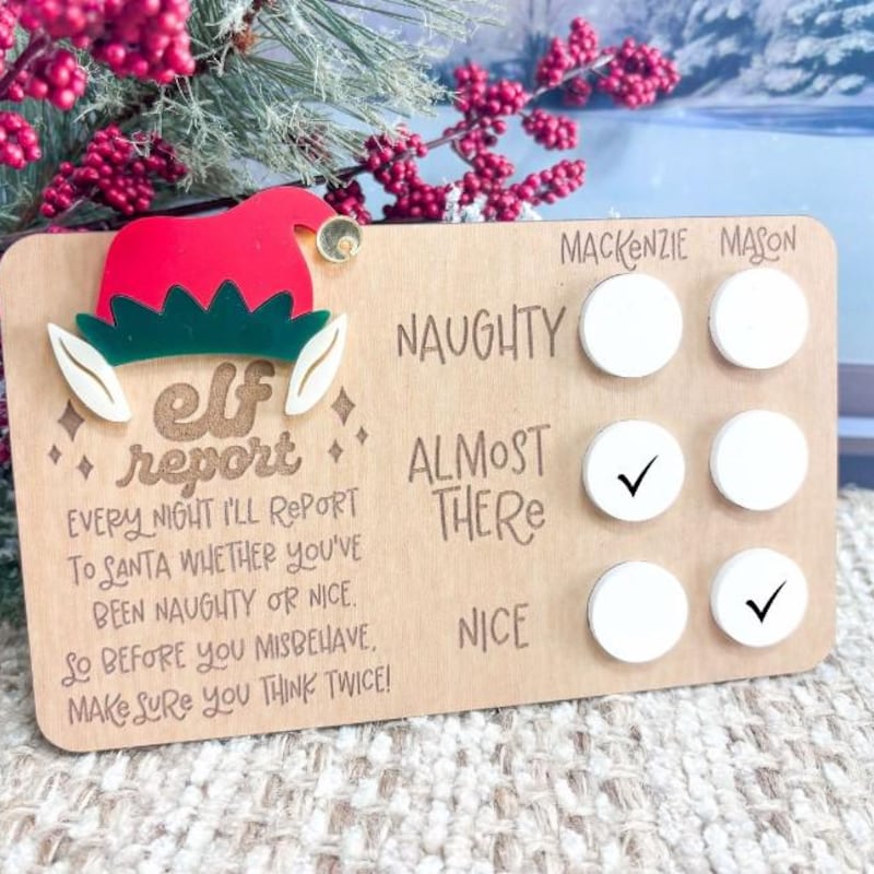 Naughty or Nice Sign - Etsy