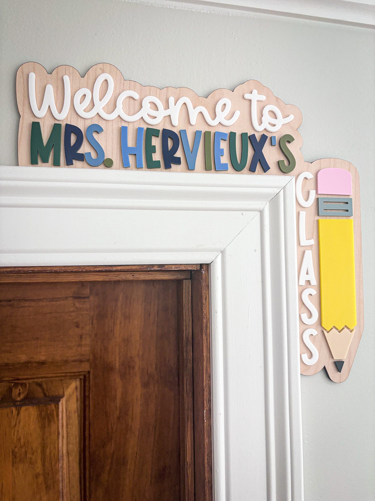 Classroom Doorframe Sign, Classroom Door Sign, Teacher Door Hanger Sign ...