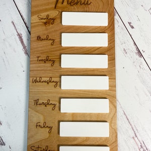 Weekly Menu Food Planning Board - Etsy