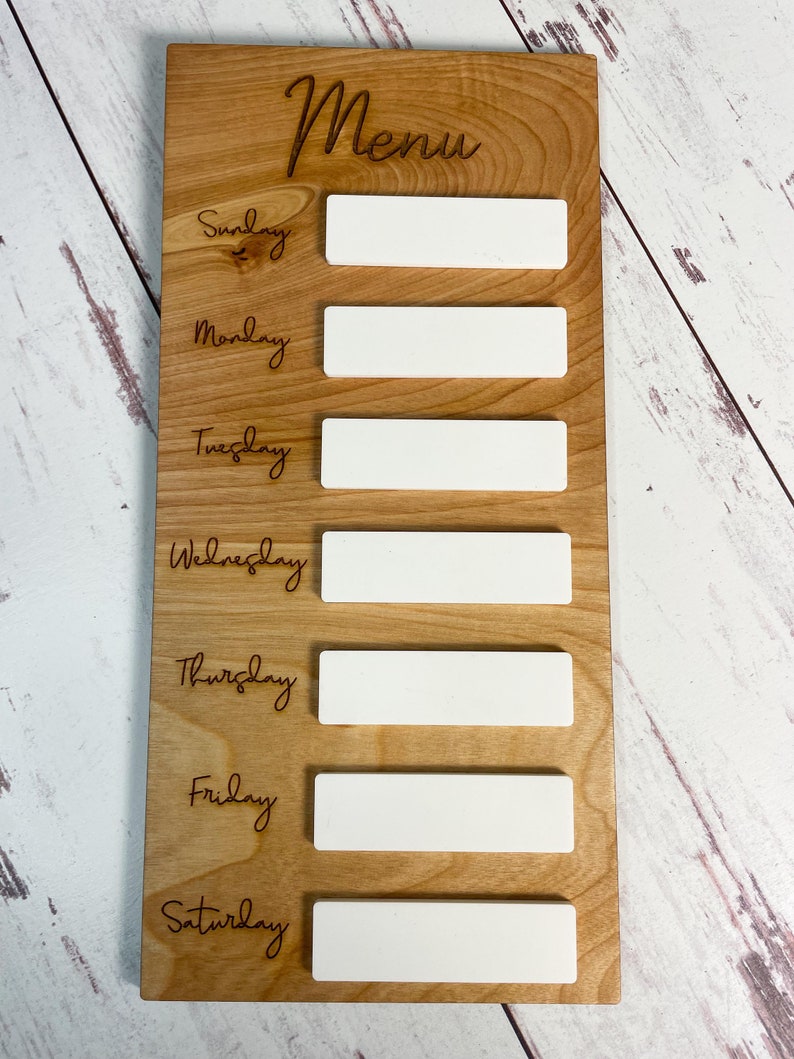 Weekly Menu Food Planning Board - Etsy