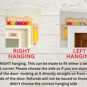 Classroom Doorframe Sign, Classroom Door Sign, Teacher Door Hanger Sign ...