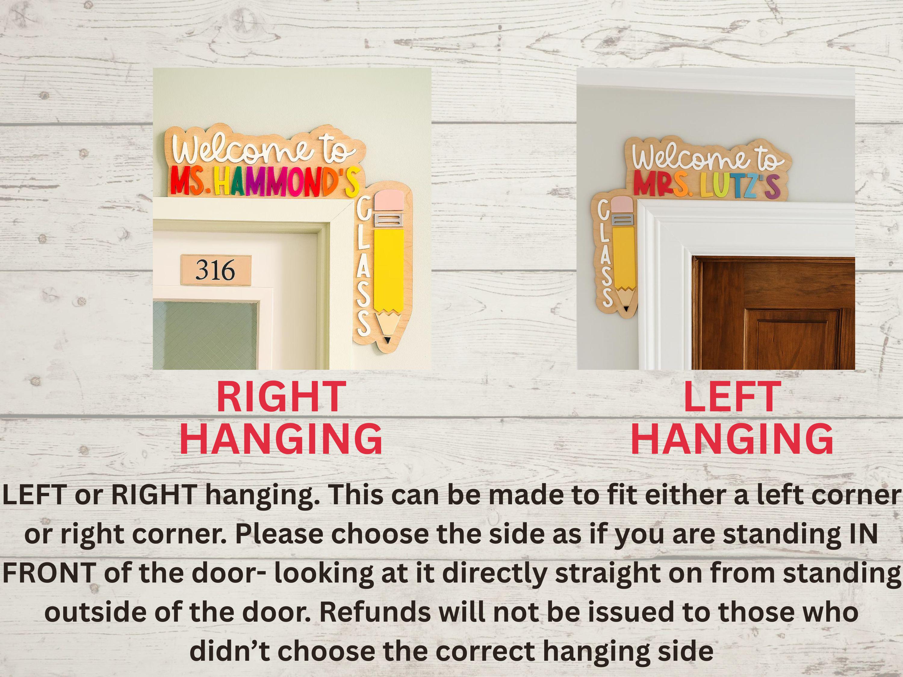 Classroom Doorframe Sign, Classroom Door Sign, Teacher Door Hanger Sign ...