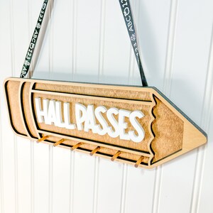 Teacher Hall Pass Hanger, Hall Pass Classroom Hanger, Hall Passes for ...