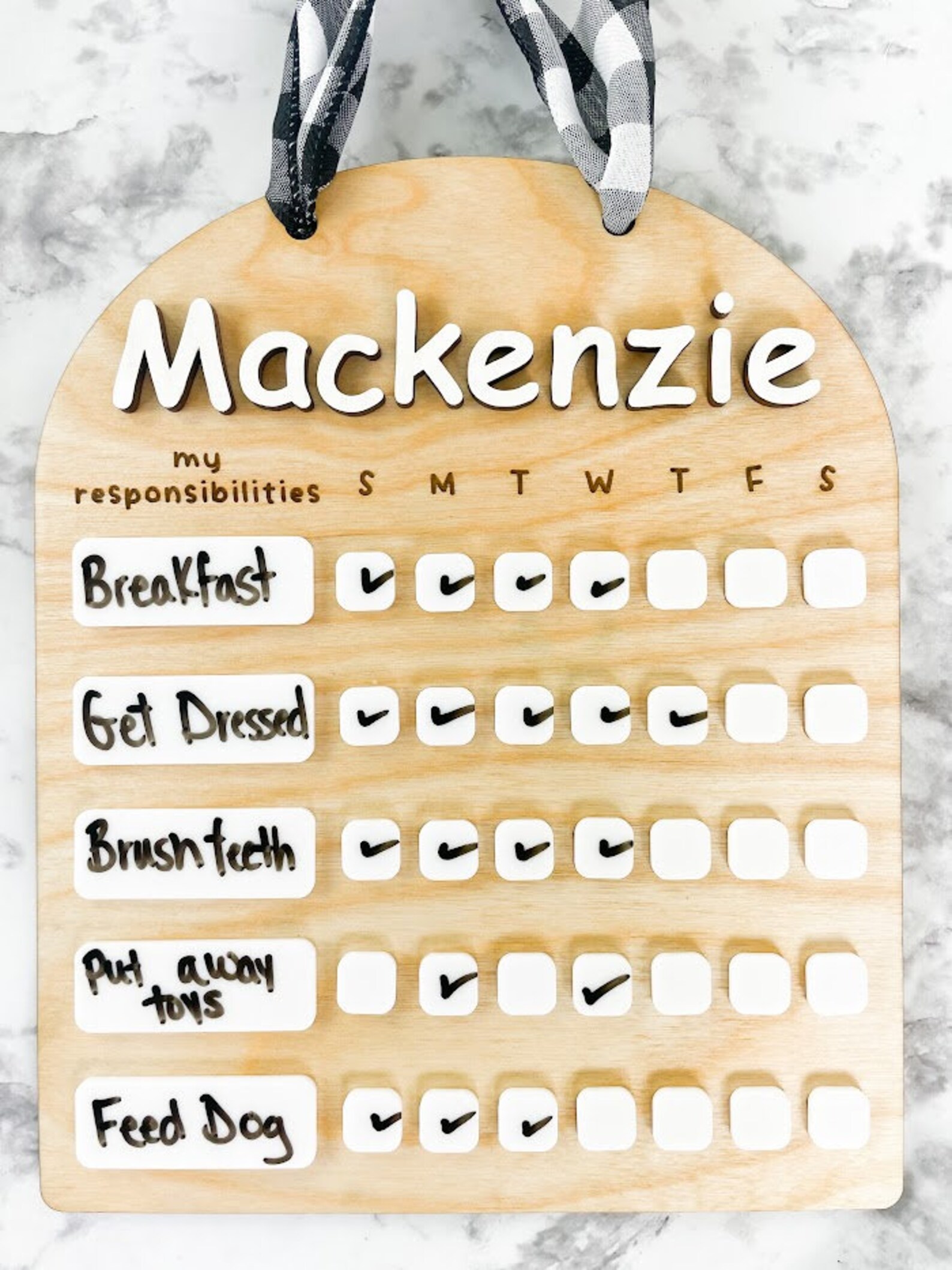 Chore Chart Chore Board Kids Wooden Dry Erase Chore Chart - Etsy