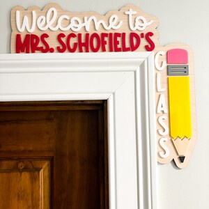 Classroom Doorframe Sign, Classroom Door Sign, Teacher Door Hanger Sign ...