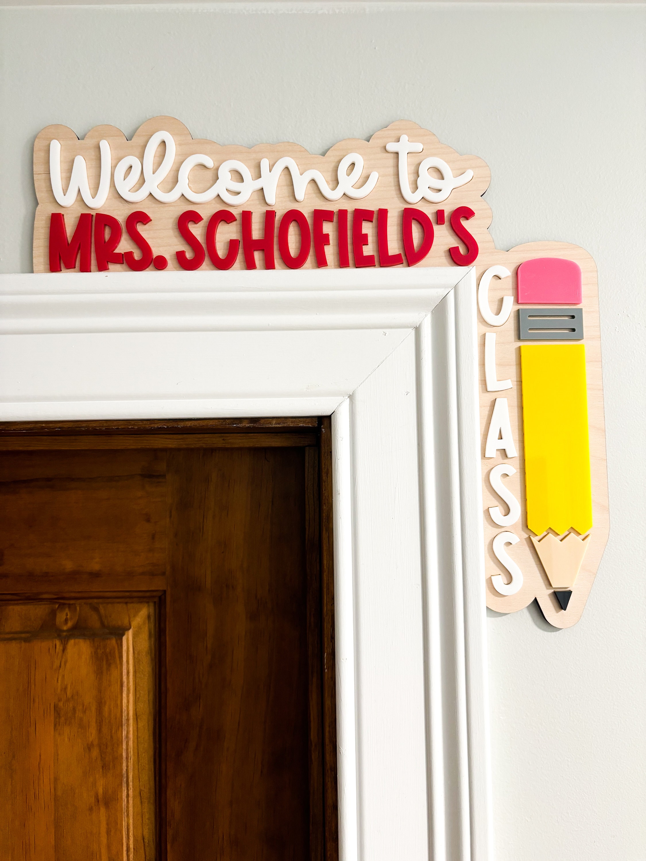 Classroom Doorframe Sign, Classroom Door Sign, Teacher Door Hanger Sign ...