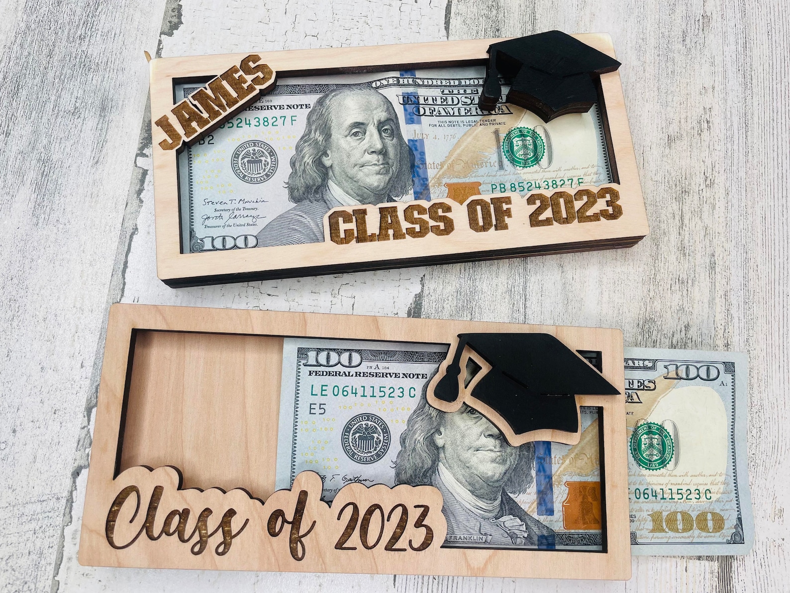 Personalized Graduation Money Holder: Wooden Gift Card Box - Etsy