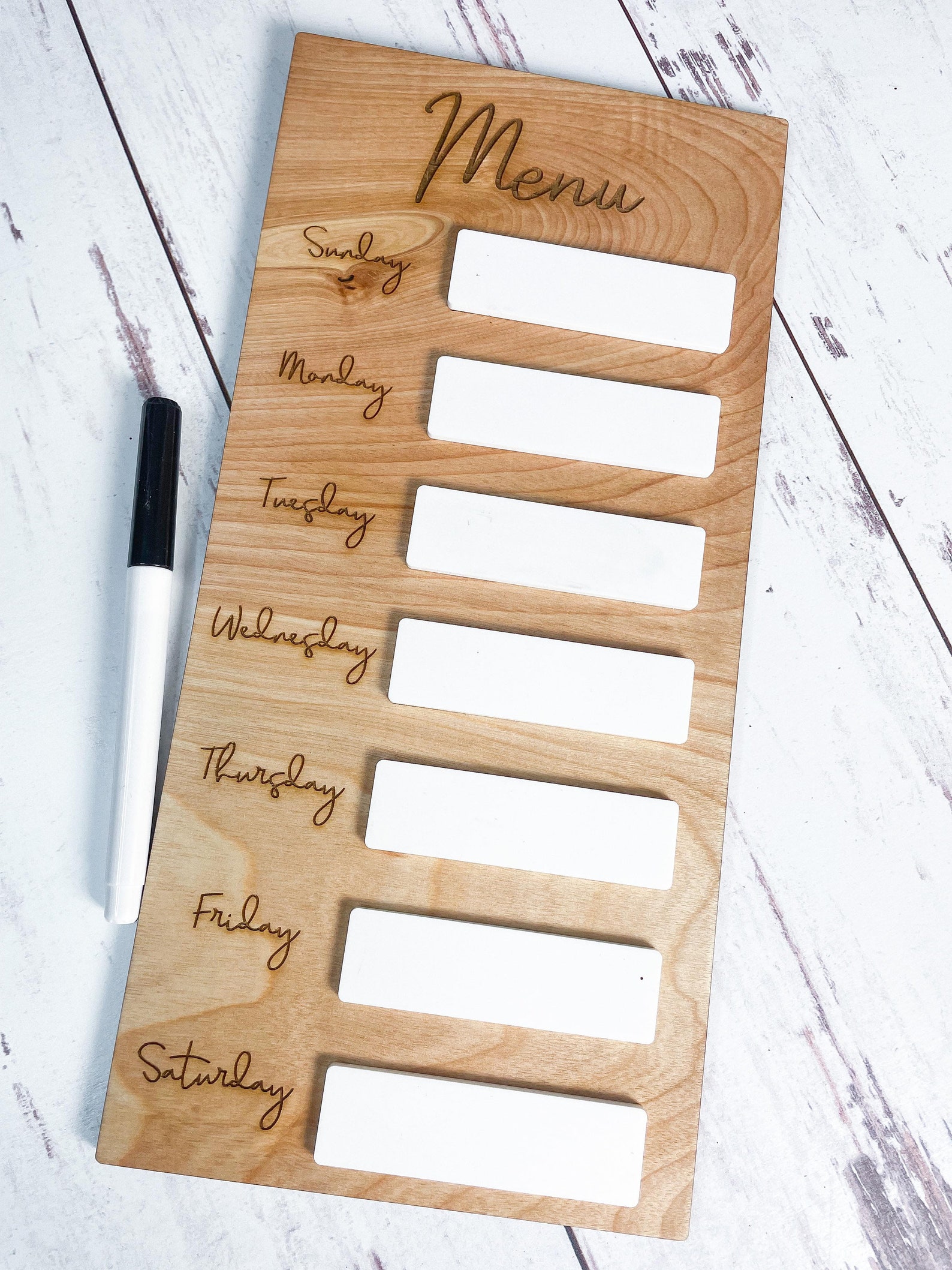 Weekly Menu Food Planning Board - Etsy