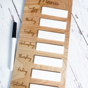 Weekly Menu Food Planning Board - Etsy