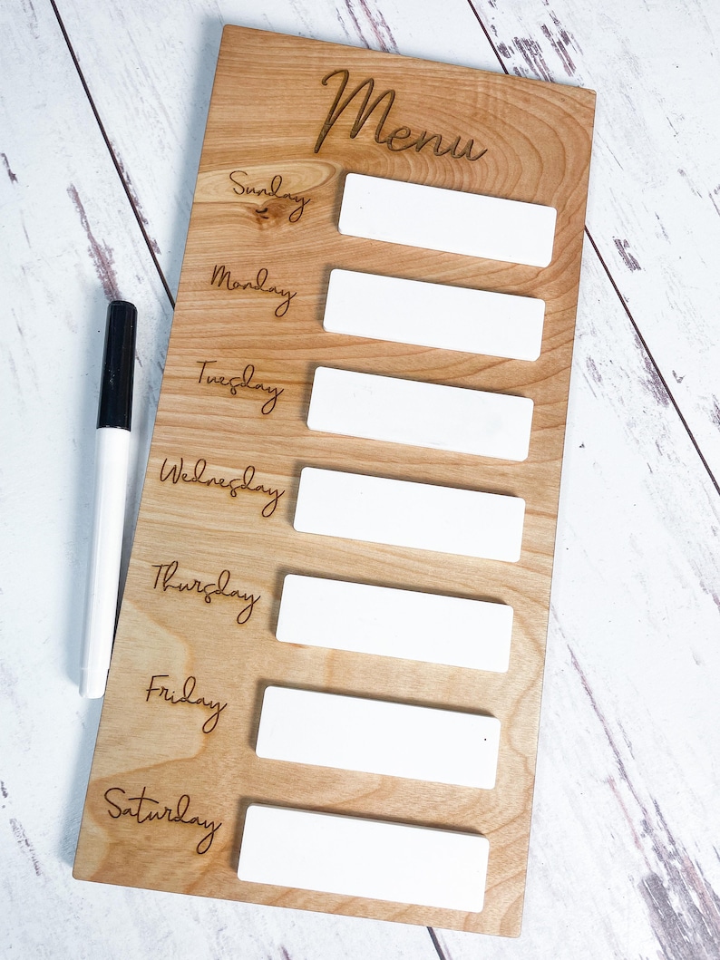 Weekly Menu Food Planning Board - Etsy