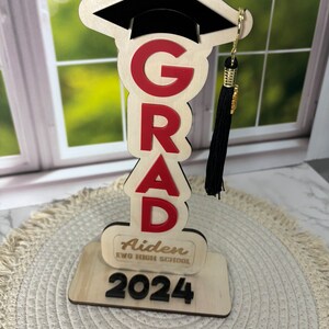 Graduation Tassel Stand, High School Grad Tassel Holder, Class of 2024 ...