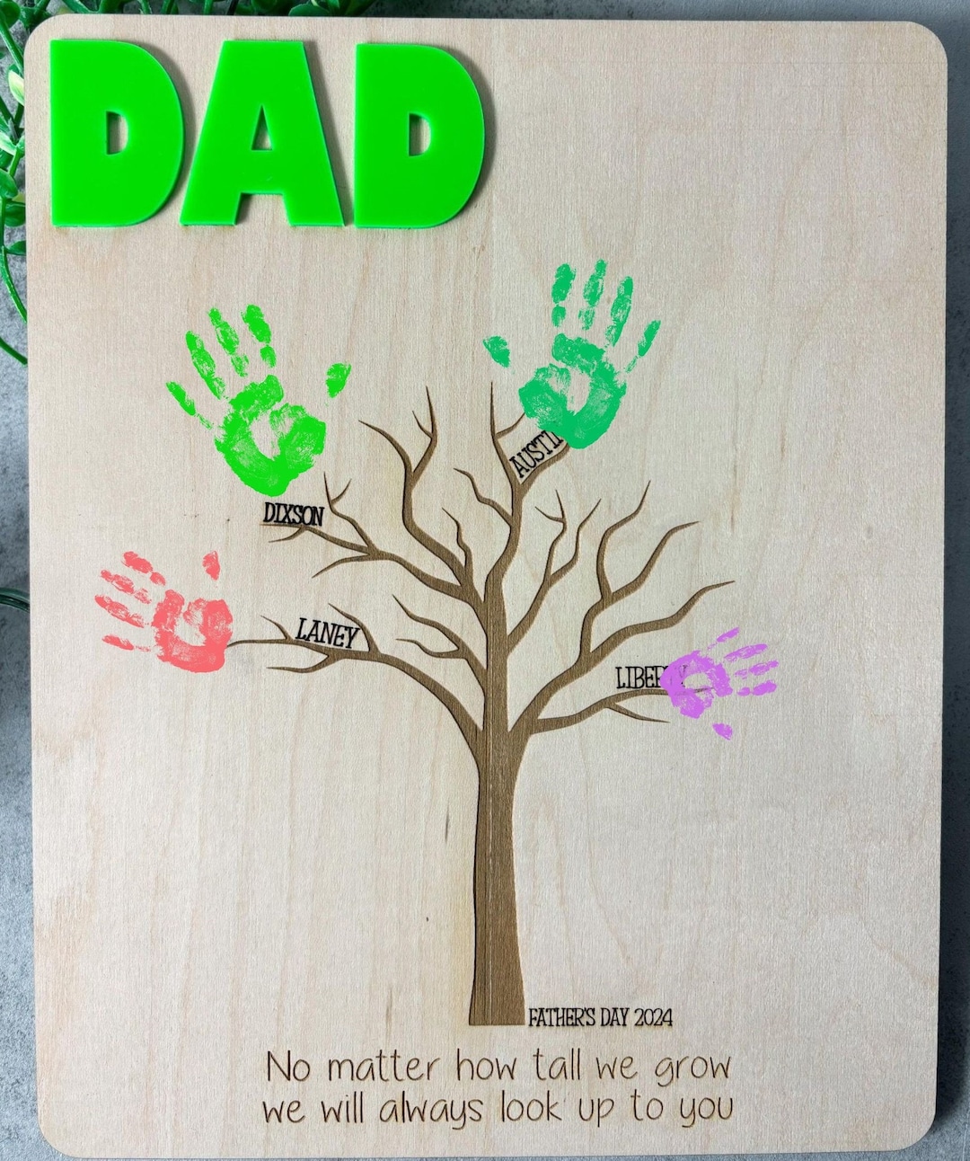 Tree Handprint Sign for Fathers Day, Tree of Life, Fathers Day Gift ...