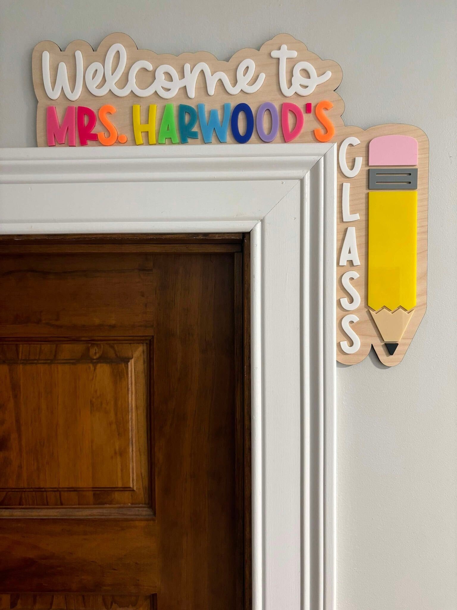 Classroom Doorframe Sign, Classroom Door Sign, Teacher Door Hanger Sign ...