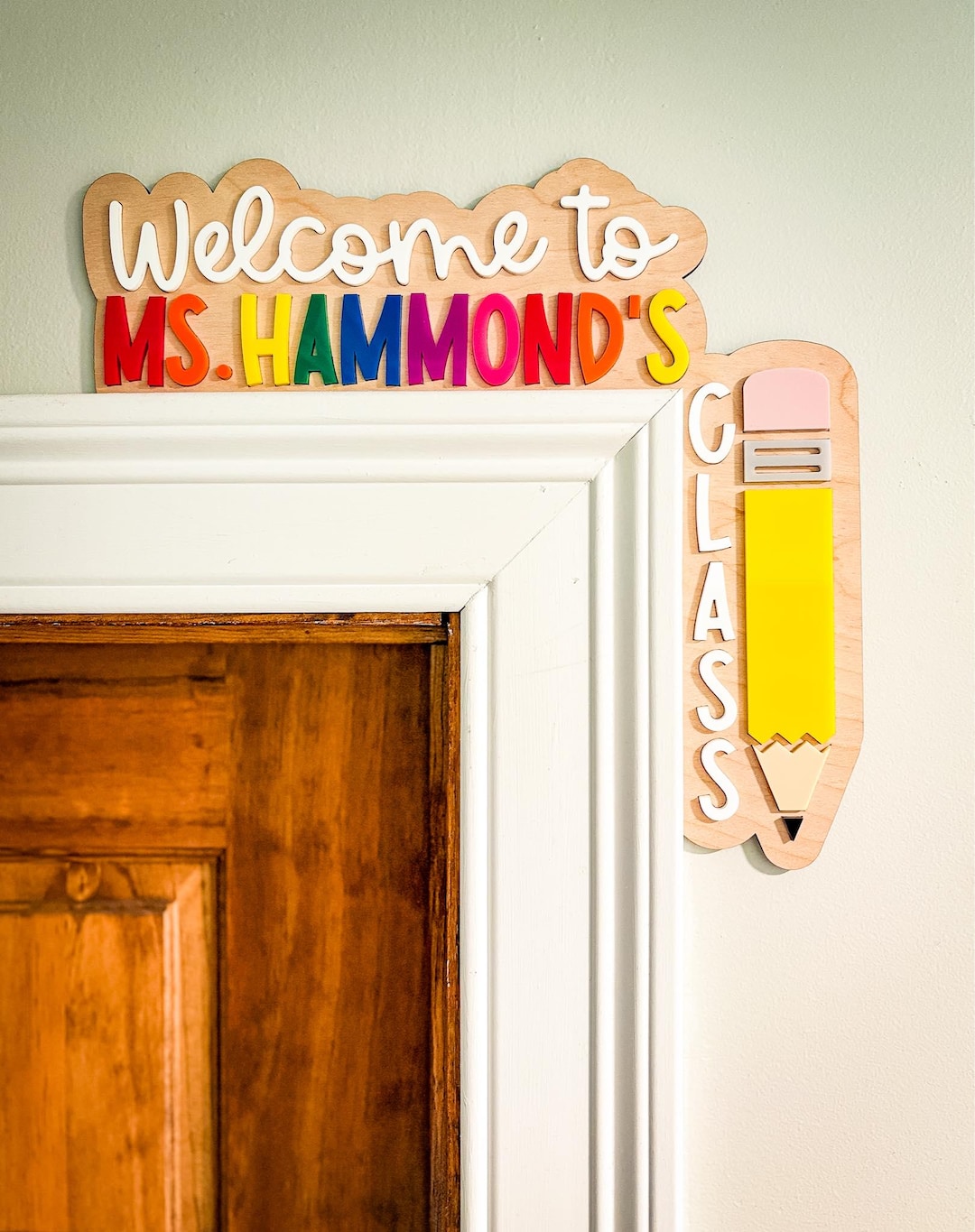 Classroom Doorframe Sign, Classroom Door Sign, Teacher Door Hanger Sign ...