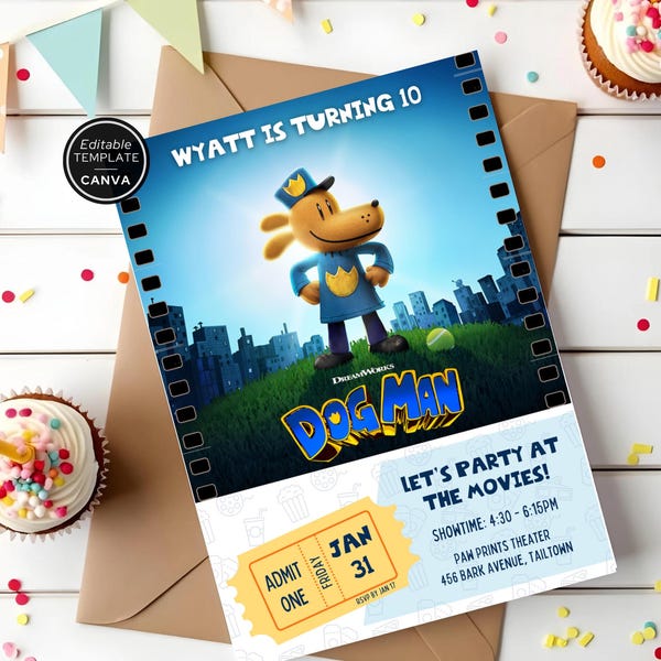 Dogman Invitations - Etsy